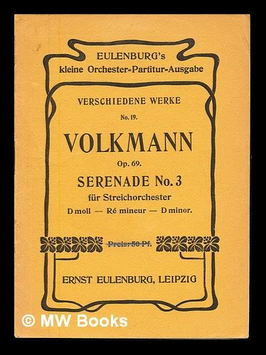 Serenade No 3 D Moll Für Streichorchester Mit Violoncell Solo Von