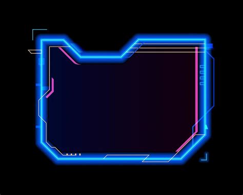 Neon Game Frame Asset Hud Interface Template 62629512 Vector Art At
