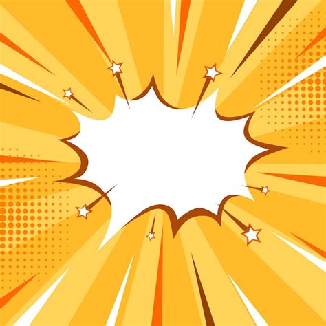 Premium Vector Comic Background Yellow Retro Design