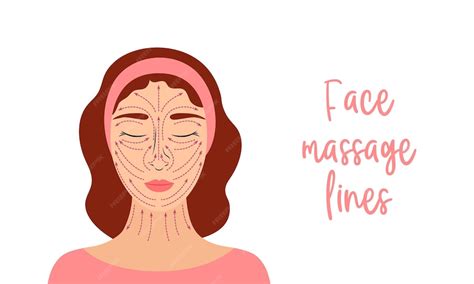 Premium Vector Face Massage Lines Vector Illustration Rules Of