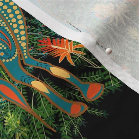 Whimsical Giraffe Safari With Peacock Fabric Spoonflower