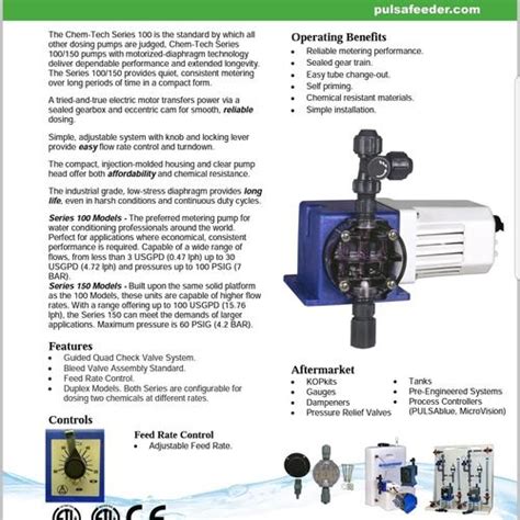 Jual Dosing Pump Chemtech 150 100 Kota Tangerang Sumber Pompa