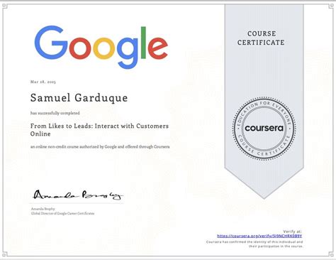 Im Happy To Share That Ive Obtained A New Certification From Likes To… Samuel Garduque