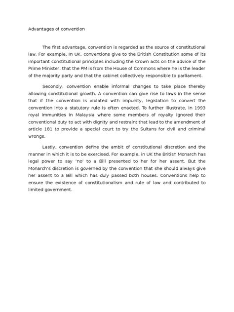 Advantages Of Convention Pdf