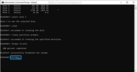 How To Format Pen Drive Using Cmd Command Prompt Sas Techvision