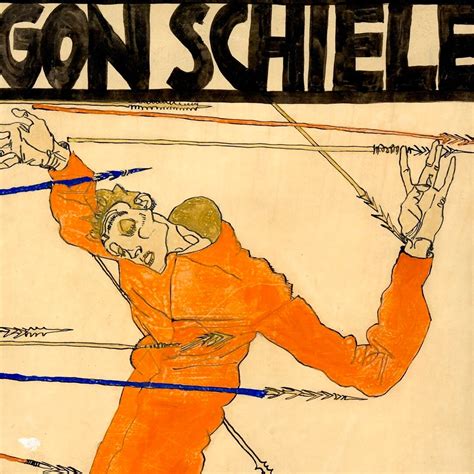 Egon Schiele Art Poster Of The Schiele Exhibition At Galerie Arnot 1915
