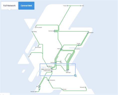 Scotland And Scotrail Train Rail Maps