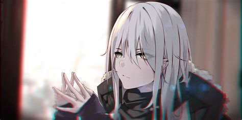 Anime Girl With Long Silver Hair