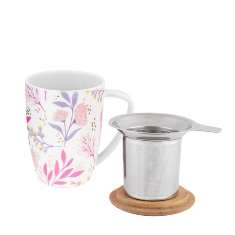 Pinky Up Bailey Botanical Bliss Ceramic Tea Mug And Infuser Wayfair