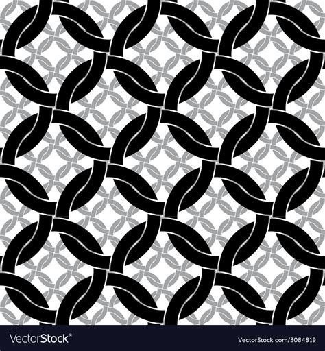 circles netting seamless pattern retro style vector image