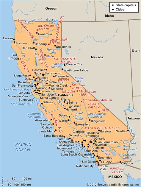 California Map Cities And Towns Oakland City Map California