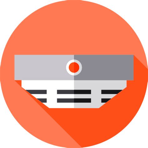 Smoke Detector Flat Circular Flat Icon