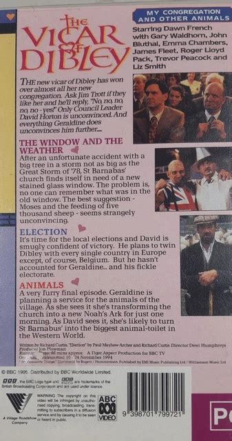 The Vicar Of Dibley Vhs Tape Rating Pg Comedy Pal Starring Dawn French