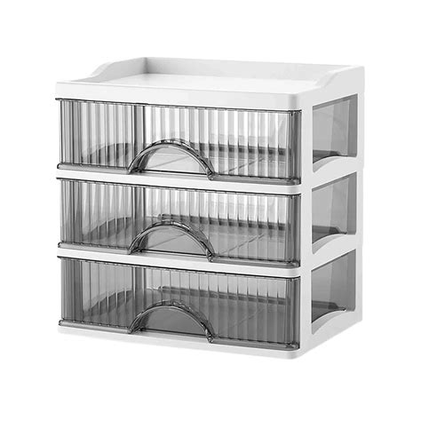 Drawer Desktop Storage With Clear Drawers Stackable Small Drawer Organizer Clear Plastic
