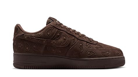 Nike Air Force 1 Low Paisley Suede Baroque Brown Iu2363 100