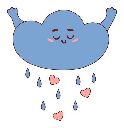 Sticker Cute Rain Cloud 22198860 Png