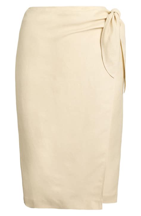 Lauren Ralph Lauren Linen Blend Twil Wrap Skirt Nordstromrack