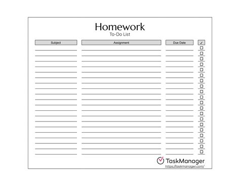 Free Assignment To Do List Templates 5 Pdf Word Excel