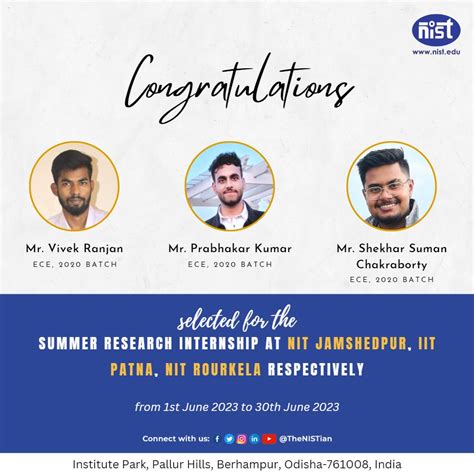Internship Internshipjourney Researchopportunities Iitpatna Nitrourkela Nitjamshedpur