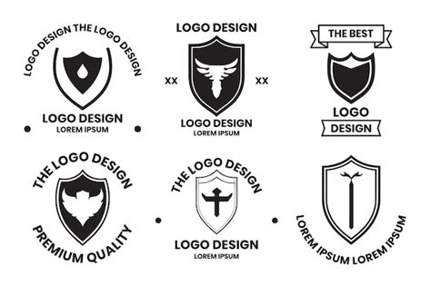 Premium Vector Vintage Style Shield Logo In Modern Minimal Style