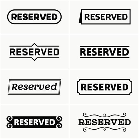 360 Restaurant Reserved Table Stock Illustrations Royalty Free Vector