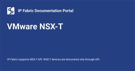 Vmware Nsx T Ip Fabric Documentation Portal