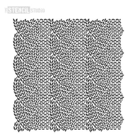 Cable Knit Repeat Pattern Stencil Create Wallpaper Effect Feature