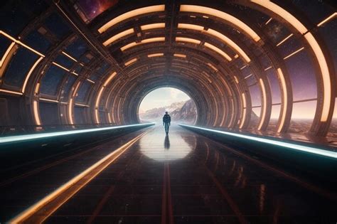 Premium Ai Image Metaverse Space Odyssey Bridge Interstellar