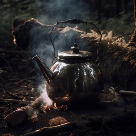 Premium Ai Image A Kettle Is On A Fire And The Word Tea Is On The Kettle