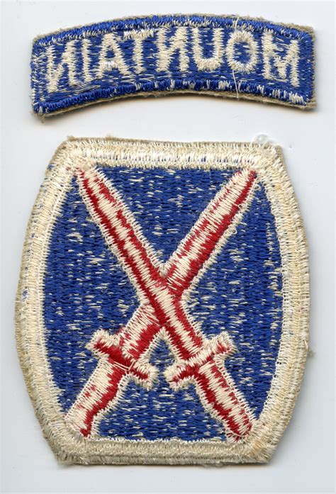 Ww2 10th Mountain Division Patch Chasing Militaria