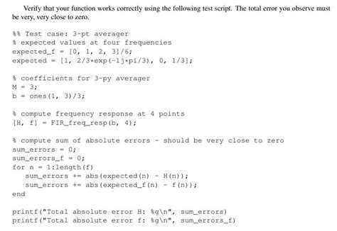 Solved 2 Compute The Frequency Response Equation 2 Shows