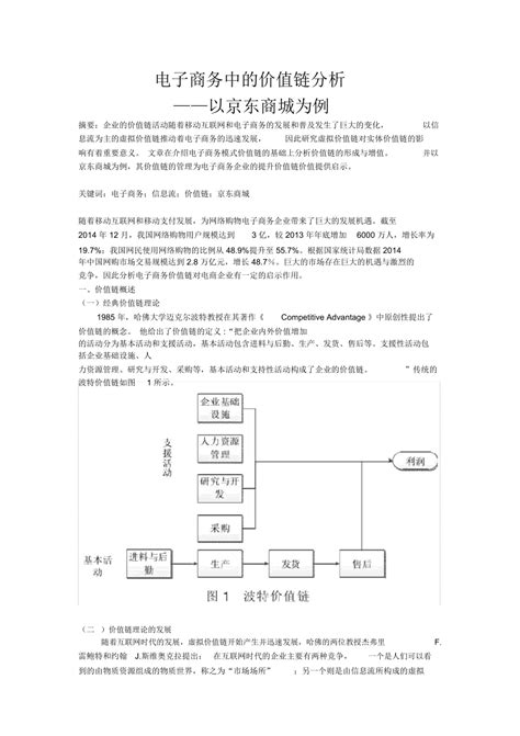 电子商务中的价值链分析