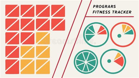 Fitness Tracker Progress Bars Health And Wellness Interface Vector