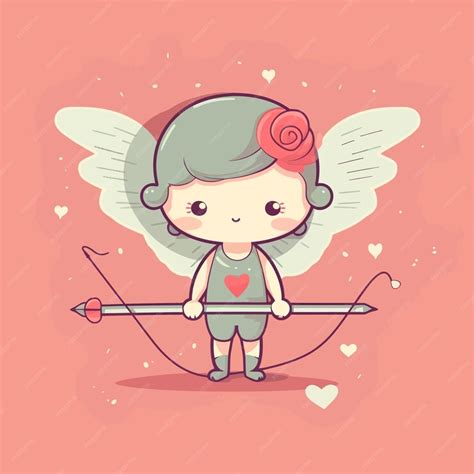Premium Vector Cute Cupid Vector Art Simple Minimal Cartoon