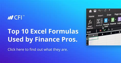 Advanced Excel Formulas Must Know Corporate Finance Institute® Cfi