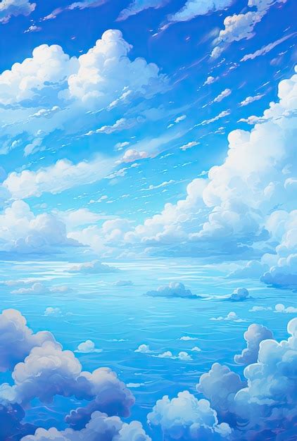 Anime Style Clouds Ai Generated Image