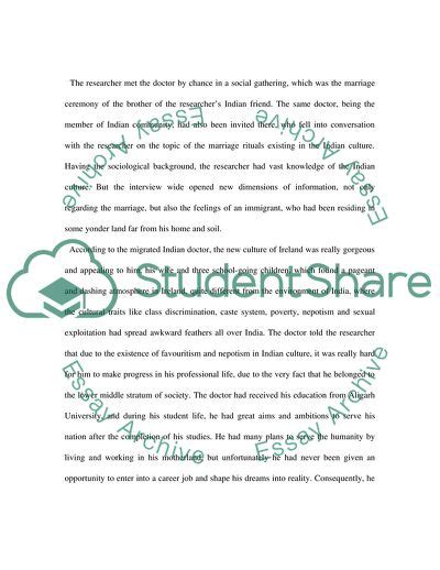 The Reflection On My Intercultural Interview Essay