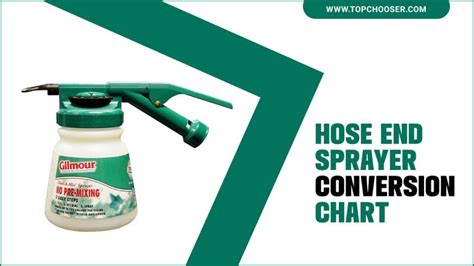 Unlocking The Secrets Of Hose End Sprayer Conversion Chart