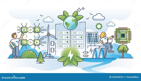 Green Computing Recycle Cpu Circuit Board Royalty Free Illustration