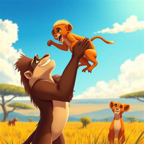 Rafiki And Simba A Majestic Moment