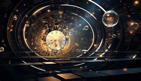 Premium Ai Image Quantum Space Time Continuum Futuristic Digital Art