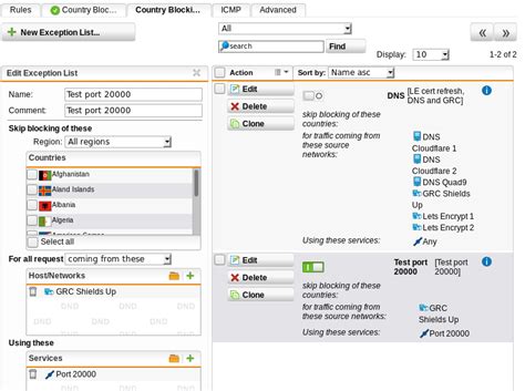 Country Blocking Exception Rule With Dnat Network Protection