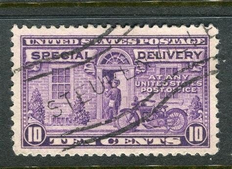 Usa 1930s Early Special Delivery Issue Used Shade Of 10c Value