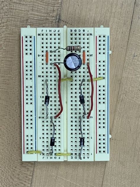 Full Wave Bridge Rectifier Breadboard