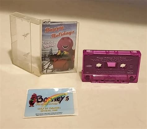 Rare Happy Holidays Love Barney Cassette Tape 1997 Christmas Songs