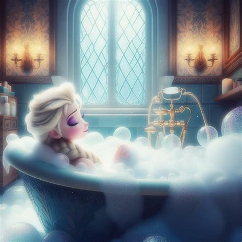 Elsa Taking A Bubble Bath By Crunchygorillazartz On Deviantart