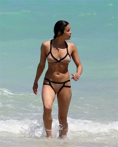 Michelle Rodriguez Bikini On The Beach In Miami 12thblog