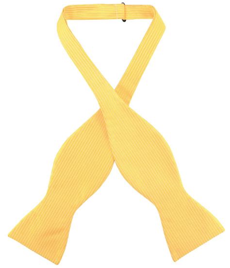 Antonio Ricci Self Tie Bow Tie Solid Gold Ribbed Pattern Mens Bowtie