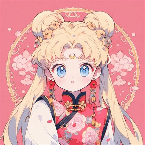 Premium Photo Anime Girl With Long Blonde Hair And Blue Eyes Wearing