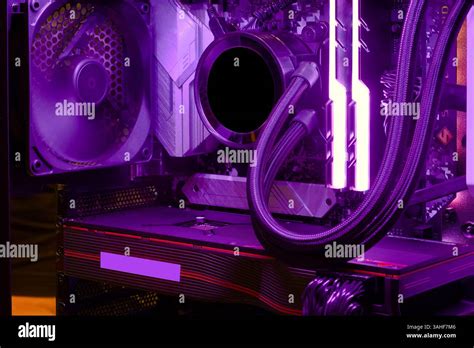 Close Up And Inside High Performance Desktop And Cooling System On Cpu